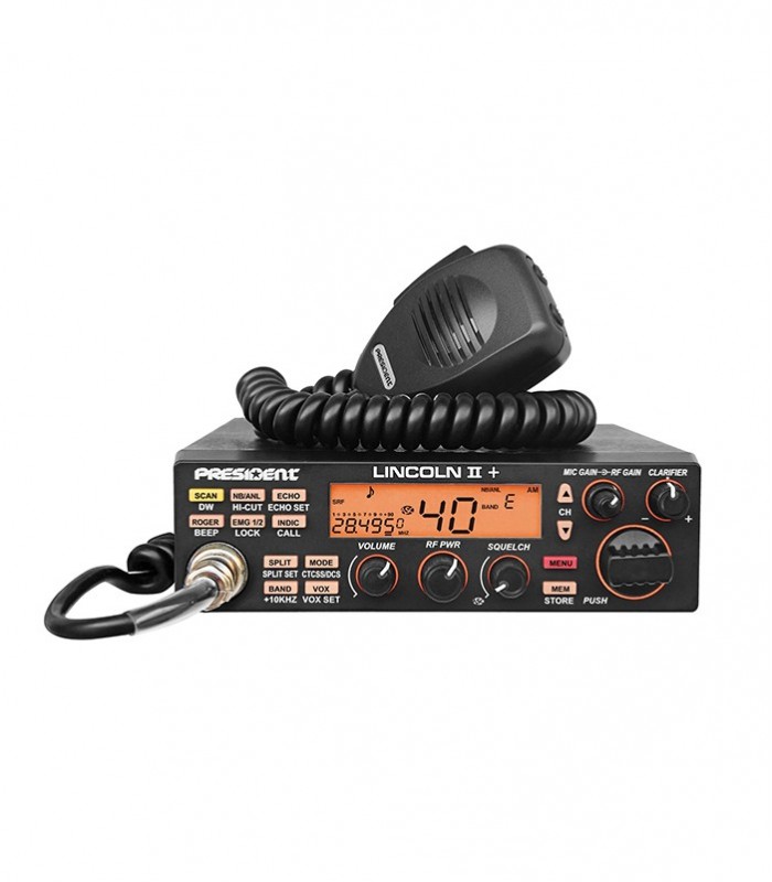PRESIDENT CB mobile radio AM/FM/LSB/USB/CW, with ASC & VOX functiond ...